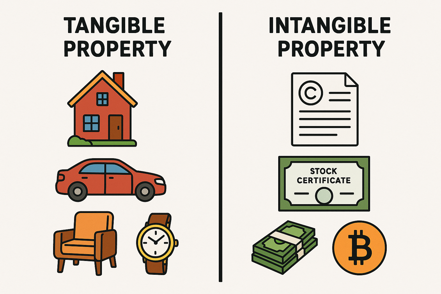 Tangible vs. Intangible Property: Key Differences for Estate Planning Purposes